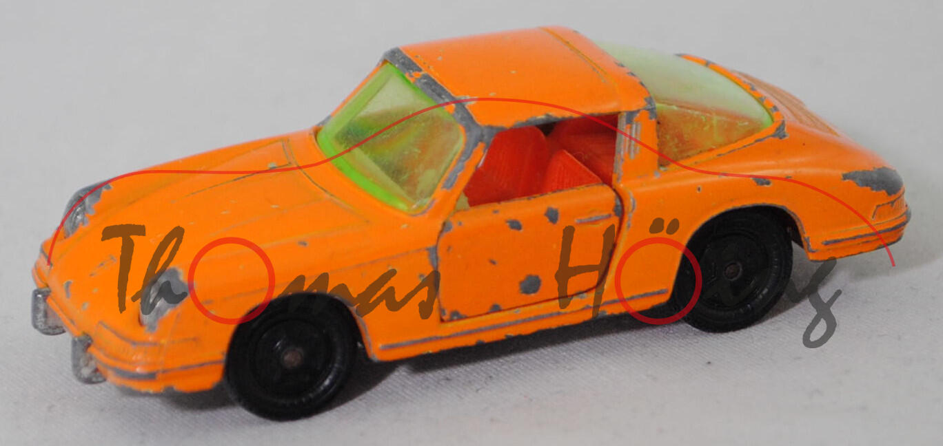 00012 Porsche 911 E Targa (F-Modell bzw. Urmodell, B-Serie, Modell 1968-1969), hell-tieforange ...